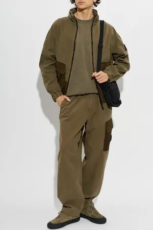Stone Island Jacket With Concealed Hood And Contrasting Details