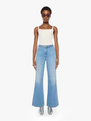MOTHER The Braided Hustler Roller Sneak Jeans - Light Blue