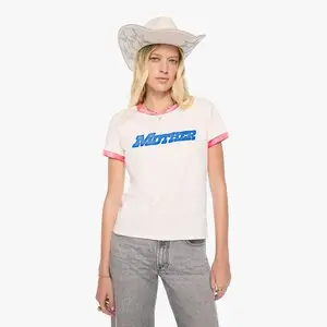 MOTHER The Lil Goodie Ringer Flock T-shirt - Red