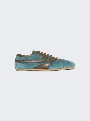 Dries Van Noten Suede Lace-up Sneakers - Turquoise