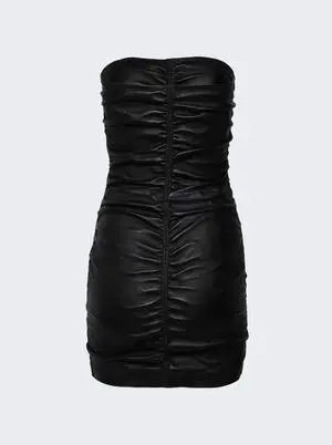 Alexander Wang Ruched Mini Leather Tube Dress