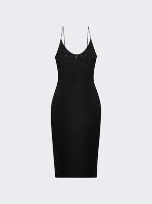 Saint Laurent Cassandre Open Back Dress