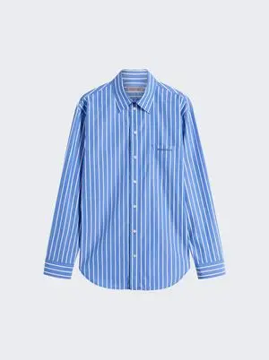 Balenciaga Regular Fit Shirt And White - Blue