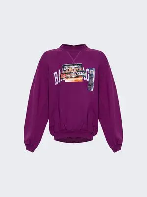 Balenciaga Round Fit Crewneck Violet