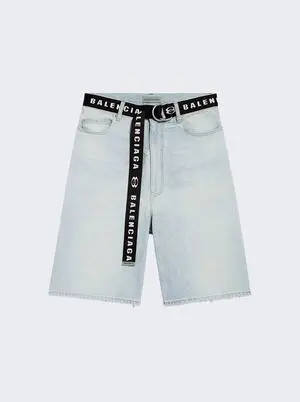 Balenciaga Belted Shorts Light - Blue