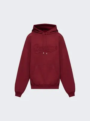 Balenciaga Regular Fit Hoodie Burgundy