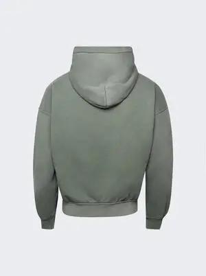 Rhude Chenille Patch Logo Hoodie Washed Olive And Black