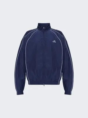 Balenciaga Track Jacket With Contrast Piping - Blue