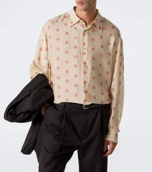 Dries Van Noten Floral Jacquard Shirt - Beige