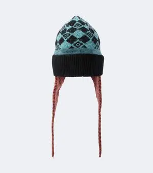 Dries Van Noten Jacquard Wool Beanie - Multicoloured