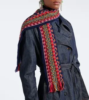 Dries Van Noten Wool Jacquard Scarf