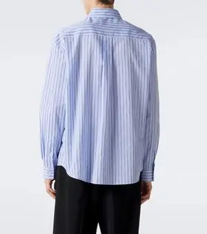 Simone Rocha Embellished Striped Cotton Poplin Shirt