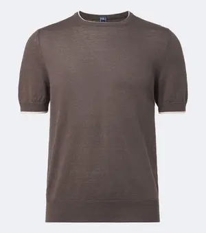 Fedeli Knitted Linen And Cotton Sweater - Brown