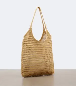 Miu Miu Ivy Crochet Raffia Tote Bag