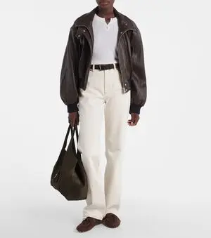 TOD'S T Timeless Medium Suede Tote Bag