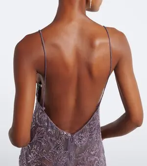 THE NEW ARRIVALS ILKYAZ OZEL Claudie Sequined Lace Gown