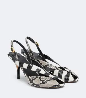 Jacquemus Slingback Leather Heels - Black