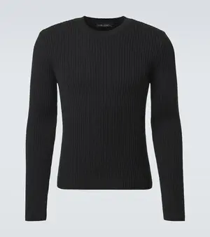 Our Legacy Compact Ribbed-knit Wool Sweater - Black