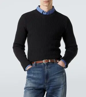 Our Legacy Compact Ribbed-knit Wool Sweater