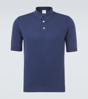 Eleventy Cotton Polo Shirt - Blue