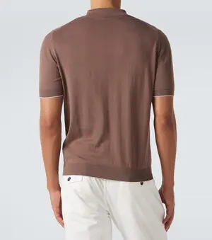 Eleventy Cotton Polo Shirt - Brown