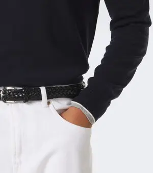 Arch4 Mr Swansea Cashmere Polo Sweater - Blue