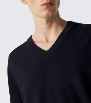Arch4 Mr Harrison Cashmere V-neck Sweater - Blue