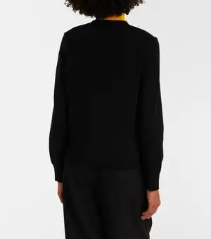 Moncler Tricot Down-paneled Virgin Wool Cardigan - Black