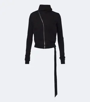 Rick Owens Mountain Cotton Zip-up Sweatshirt - Black
