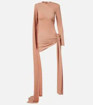 THE NEW ARRIVALS ILKYAZ OZEL The New Arrivals Ilkyaz Ozel Draped Gathered Mini Dress Pink