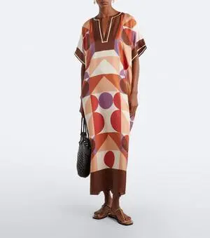 ERES Berry Printed Silk Twill Kaftan