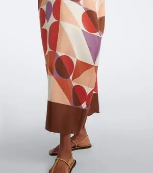 ERES Berry Printed Silk Twill Kaftan