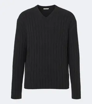 THE ROW Ettore Cashmere Sweater - Grey