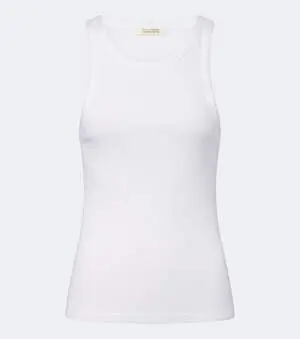 NILI LOTAN Jennifer Ribbed-knit Cotton Tank Top