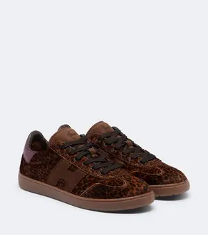 Hogan Calf Hair Sneakers - Brown