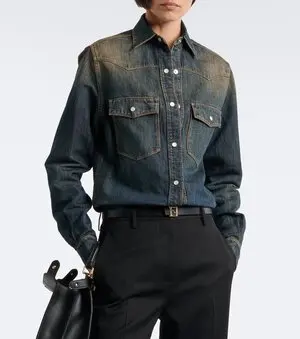 Fendi Cotton-blend Denim Shirt