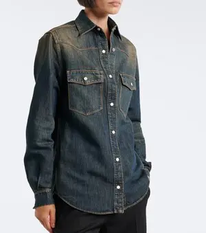 Fendi Cotton-blend Denim Shirt