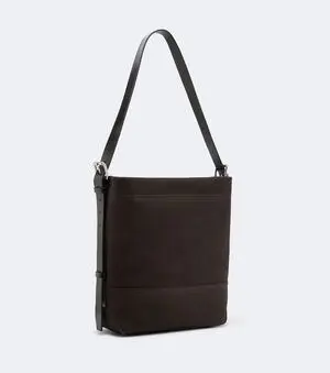 LEMAIRE Belted Medium Leather Tote Bag