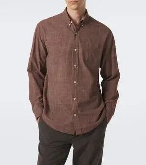 THE ROW Pompeo Checked Cotton Flannel Shirt
