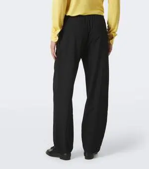 THE ROW Pascale Wool Twill Wide-leg Pants