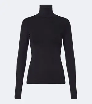 RÓHE Knitted Wool Turtleneck Sweater - Black