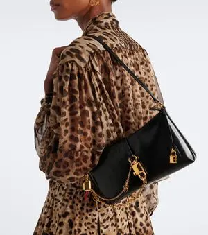Dolce & Gabbana Velata Small Leather Shoulder Bag