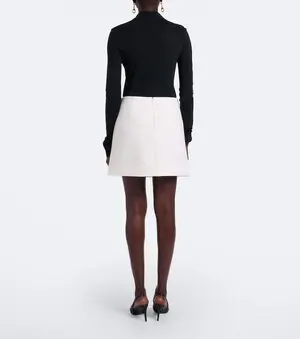 Gucci Double G Wool Crêpe Miniskirt