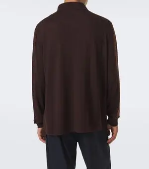 THE ROW Menville Wool Polo Sweater - Brown