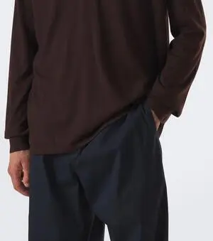 THE ROW Menville Wool Polo Sweater - Brown