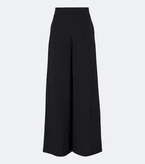 JOSEPH Rihani Silk Crêpe Wide-leg Pants - Black