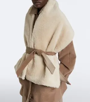 Max Mara Shearling Scarf