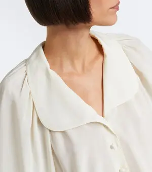 FRAME Gala Silk Georgette Blouse