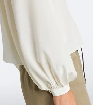FRAME Gala Silk Georgette Blouse
