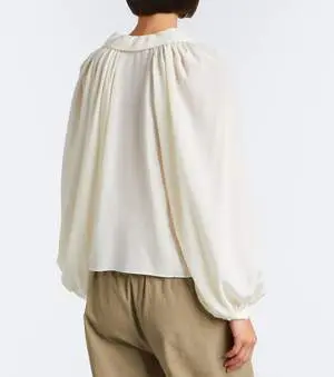 FRAME Gala Silk Georgette Blouse